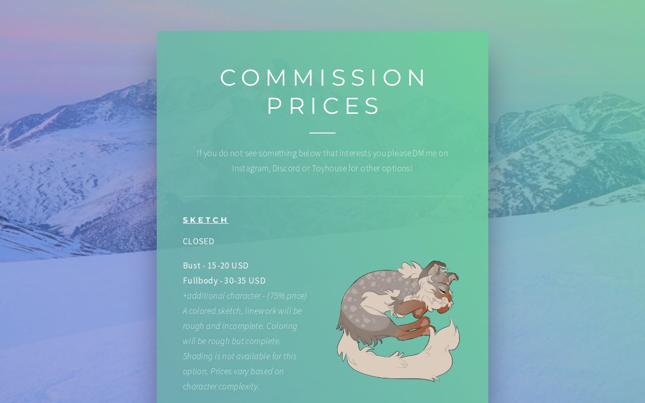 Commission Prices